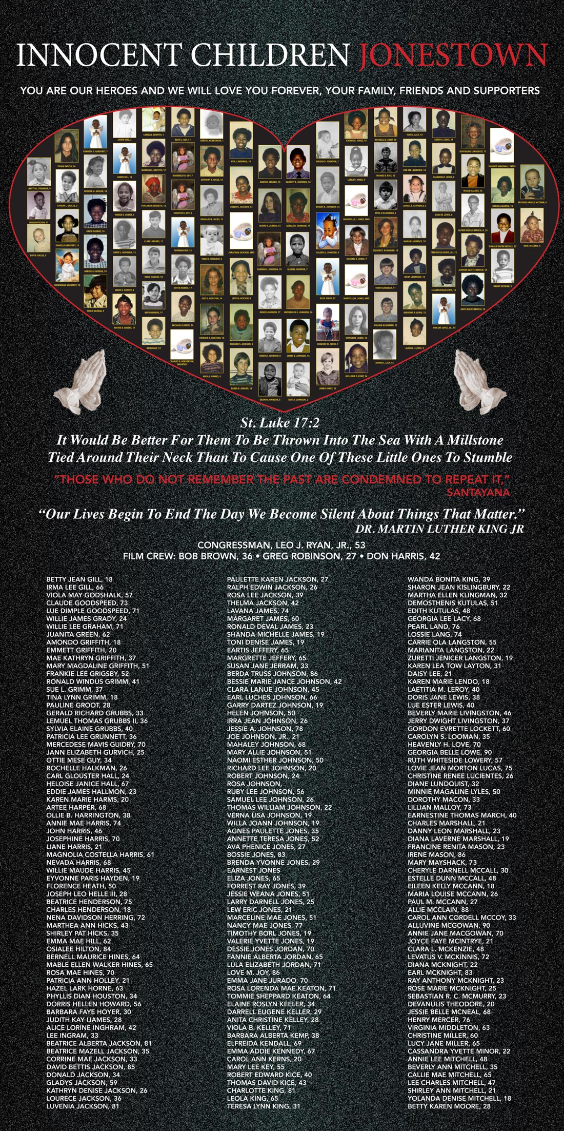 JONESTOWN MEMORIAL – The Official Memorial and Wall Founded May 1979